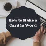 How To Make A Card In Word Adazing