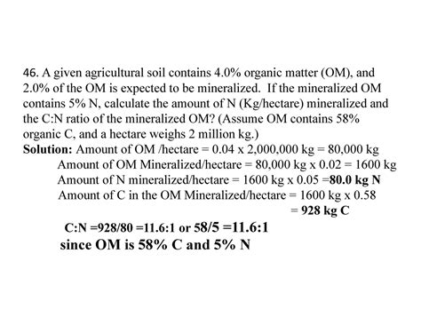 CSES 2040 21Sp Test 3 Problem 46 A Given Agricultural Soil Contains