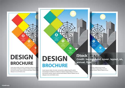 브로셔 템플릿 레이아웃 커버 디자인 연간 보고서 잡지 전단지 또는 다각형 배경에 파란색 도형 A 4 책자 A4 용지에 대한 스톡 벡터 아트 및 기타 이미지 Istock
