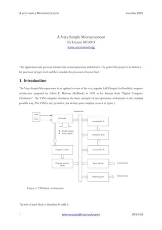 Very Simple Microprocessor PDF