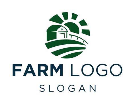 농장 로고 디자인 프리미엄 벡터