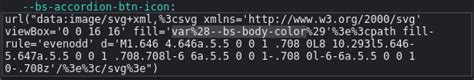Invalid Interpolation Of Bs Body Color Variable In Bs Accordion Btn Icon Url Value · Issue