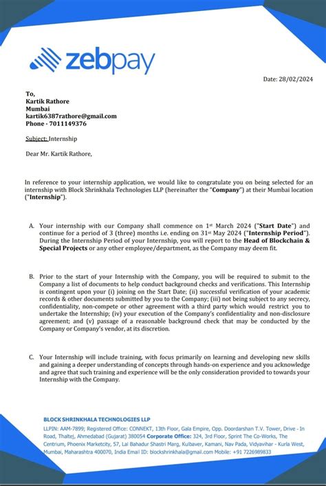 Kartik Rathore On Linkedin Internship Crypto Blockchain Zebpay