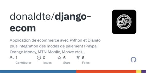 Github Donaldtedjango Ecom Application De Ecommerce Avec Python Et Django Plus Integration