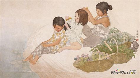 王有政 翠翠莉莉和姣姣 王有政作品 王有政官网 艺术家 美术网 Mei shu