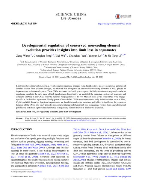 Pdf Developmental Regulation Of Conserved Non Coding Element