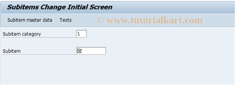 CX1H SAP Tcode Change Subitems CX1H SAP Tcode Change Subitems