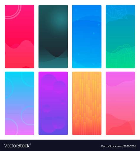 Set Of Gradient Background Soft Color Background Modern Screen Vector