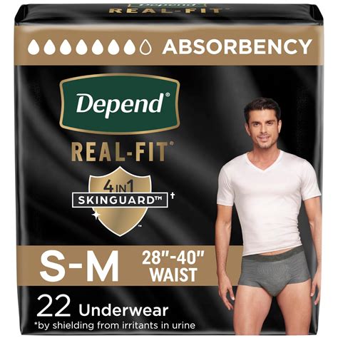 Depend Real Fit Adult Diapers Incontinence Underwear For Men