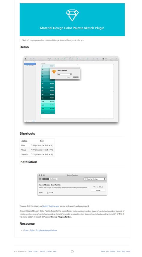 Material Design Color Palette Sketch Plugin Bypeople