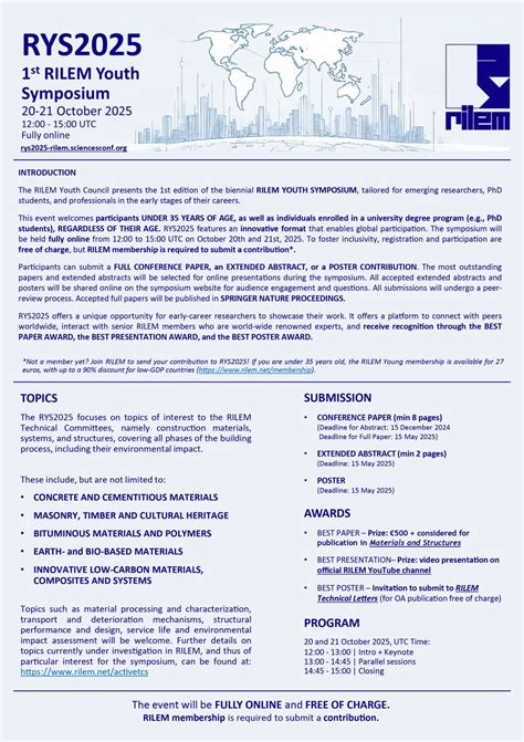 Magda Posani On Linkedin Materialsandconstruction Earlycareerresearchers Callforabstracts