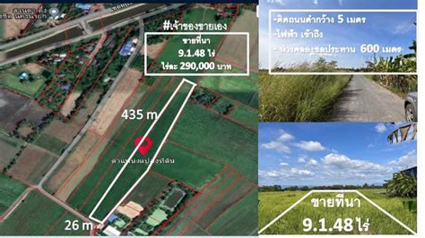 ขายทีนา 9 ไร่ 1 งาน 48 ตรว ที่ดินร้อยแปด คอม