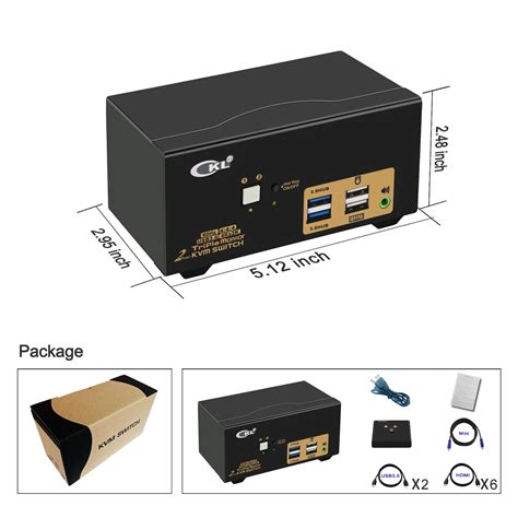 Port USB HDMI KVM Switch Triple Monitor זרם ישר מערכות