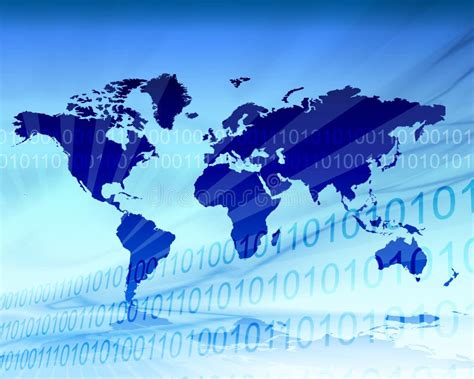 Binary Code And Globe Stock Illustration Illustration Of Digital 6002489
