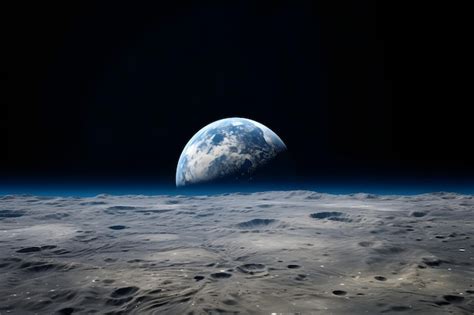 Premium Ai Image The Earth Seen From The Moon