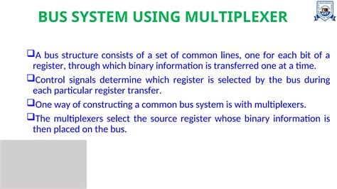 Bus System Using Multiplexer In Coa Ppt