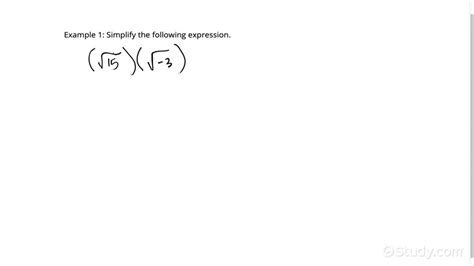 How To Simplify A Product Involving Square Roots Of Negative Numbers Algebra Study
