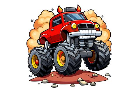 Monster Truck Clipart Vector Graphic By Depictdesign · Creative Fabrica