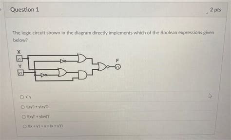 Solved The Logic Circuit Shown In The Diagram Directly