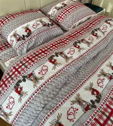 Комплект постільної білизни Фланель Новорічний Полуторний розмір 150х220 купити онлайн на Rozetka