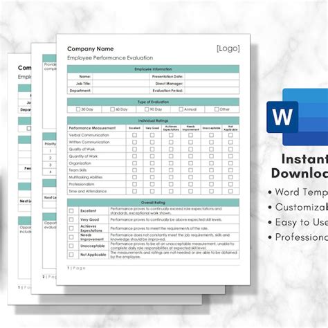 Review Template Etsy