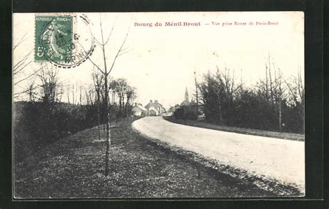 Carte Postale Le Menil Brout Vue Prise Route De Paris Brest 1910