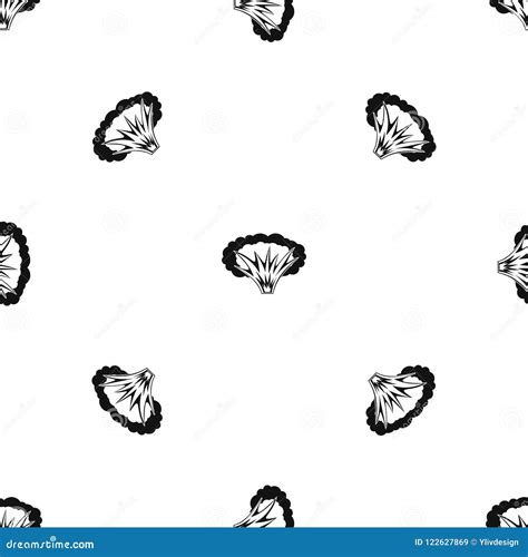 Atomical Explosion Pattern Seamless Black Stock Vector Illustration