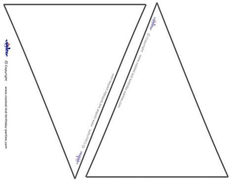 Blank Printable Small Flags Crafts Pennant Banner Template With Triangle Pennant Banner Template