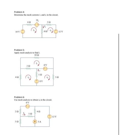 Solved Problem 4 Determine The Mesh Currents It And Is In