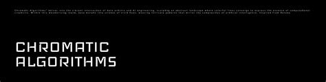 chromatic algorithms behance