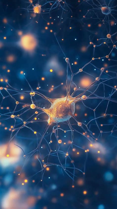 Neural Network Visualization With Glowing Neurons And Synaptic