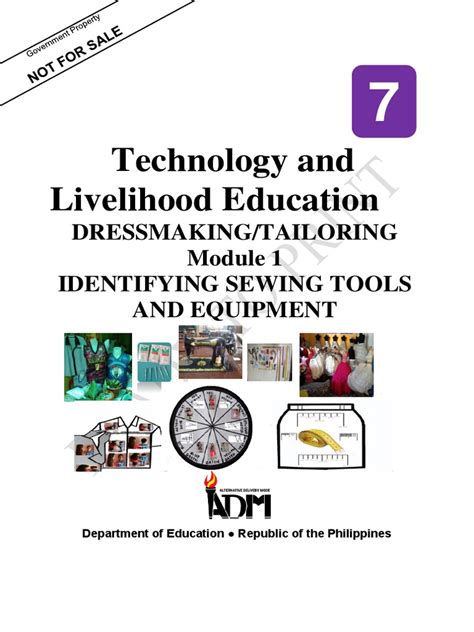 Tle7 Mod1 Identifying Sewing Tools And Equipment V5 Pdf Sewing