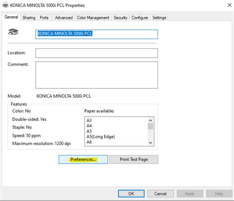 Changing Default Print Settings In Windows T O Technology Konica Minolta Specialist