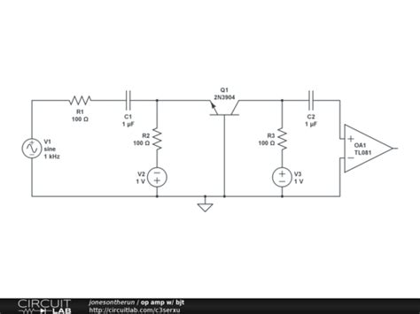 Op Amplifier W Bipolar Junction Transistor Circuitlab