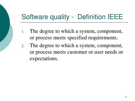 PPT Software Quality Definition IEEE PowerPoint Presentation Free Download ID