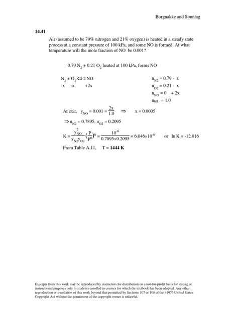 Resuelto Equilibrio Pdf Thermodynamics Applied And
