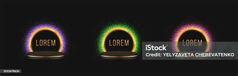 우승자를 위한 반짝이는 받침대 조명 효과가 있는 사실적인 검은색 연단 호화스러운 둥근 주춧대 및 플래트홈 대 단계 및 실린더 3