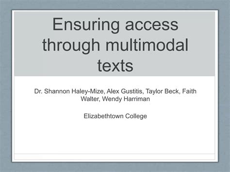 Multimodal Texts PPTX