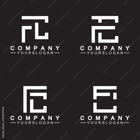 Alphabet Letters Monogram Logo Cf Fc C And F Elegant And Professional White Color Letter Icon