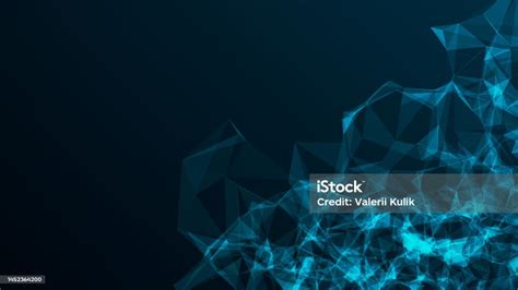 움직이는 선과 삼각형이 있는 추상 파란색 배경 빅 데이터 기술 및 과학의 개념 월드 와이드 웹에 연결 3d 렌더링 0명에 대한