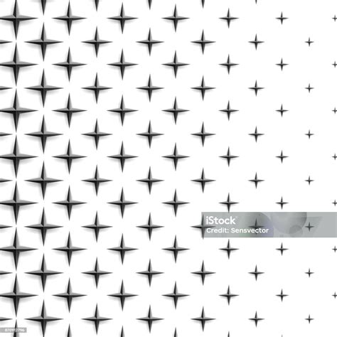 추상 하프톤 점선 배경 현실적인 3d 별 단색 패턴입니다 포스터 사이트 비즈니스 카드 엽서 라벨 및 스티커 디자인 목 업에 대 한 벡터 현대 미래 텍스처 0명에 대한 스톡