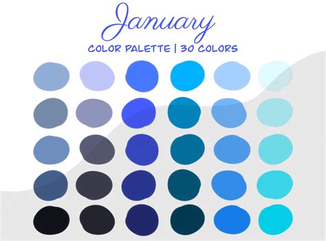 January Colour Palette