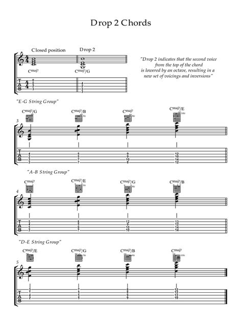 Drop 2 Chords Pdf Music Theory Elements Of Music