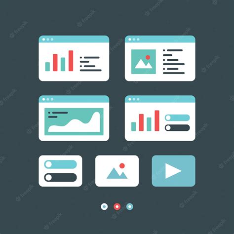 Premium Vector A Set Of Ui Ux Interface Windows Boxes Containing Basic Design Elements Made In