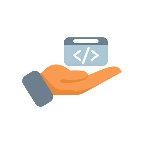 Hand Holding Code Programming Development Icon 50716820 Vector Art At