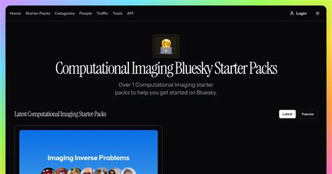 Computational Imaging Bluesky Starter Packs 1 Lists • Oct 2025