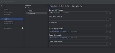 Opencv Android Module Imported From Sdk Does Not Respect Projects Jvm