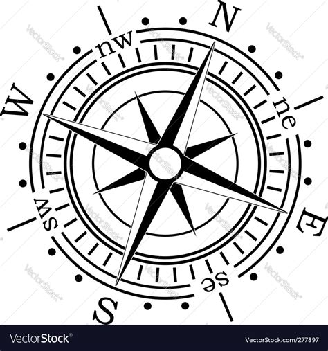 Compass Royalty Free Vector Image Vectorstock