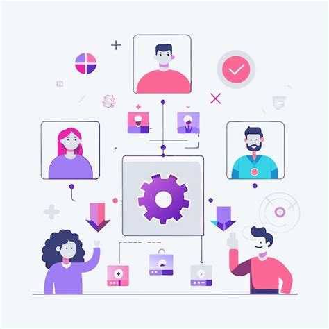 Organization Efficiency Development Workflow Premium Ai Generated Vector