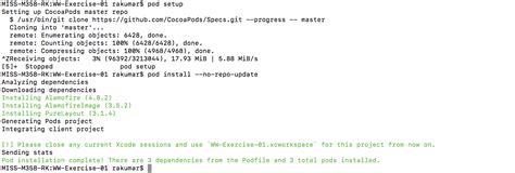 Ios Pod Install Is Staying On Setting Up Cocoapods Master Repo
